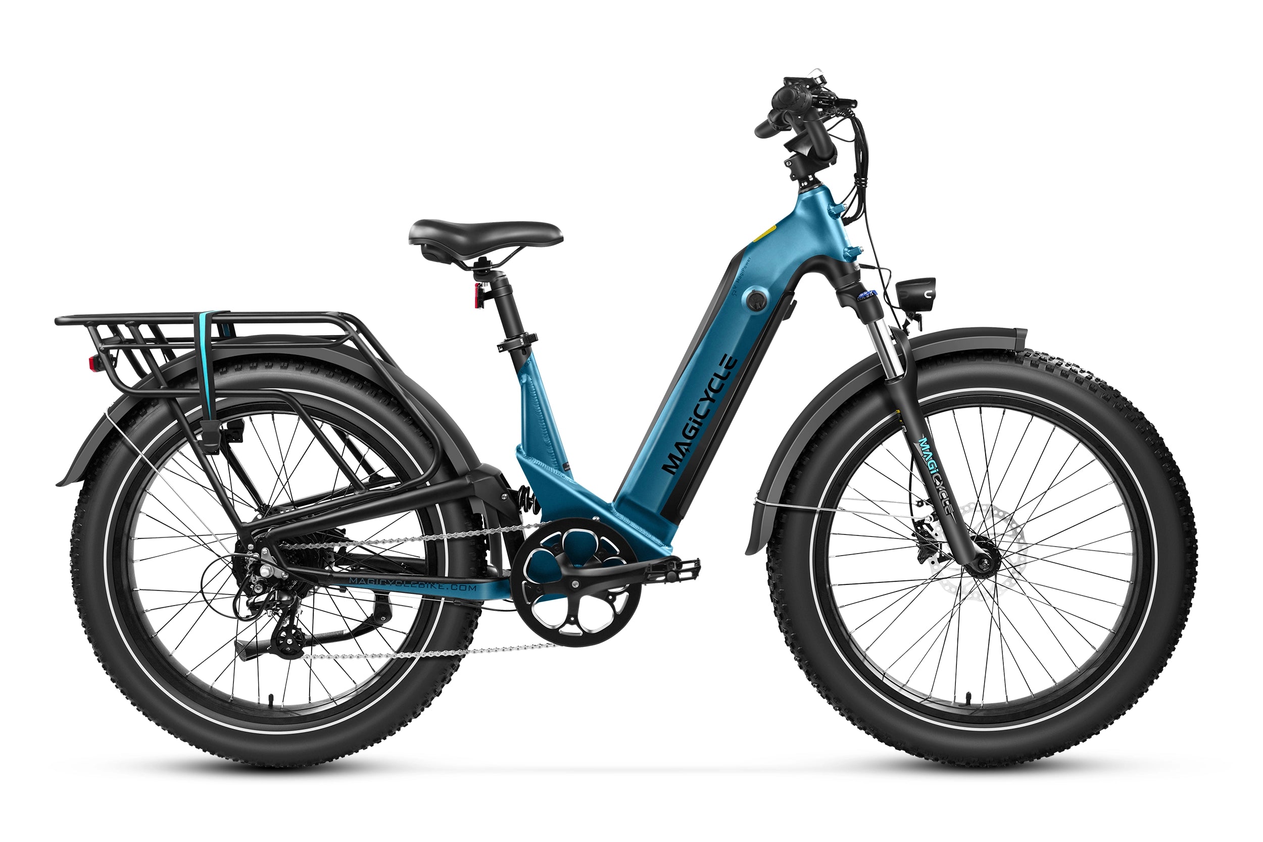 Fat Tire Electric Hunting Bike | Full Suspension Ebike SUV - Sierra Blue / Bike Only - Magicycle ...