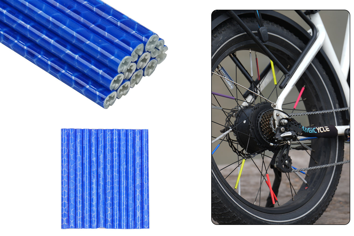 E-Bike Safety Reflectors | 36pc Set for Night Visibility - Blue ...