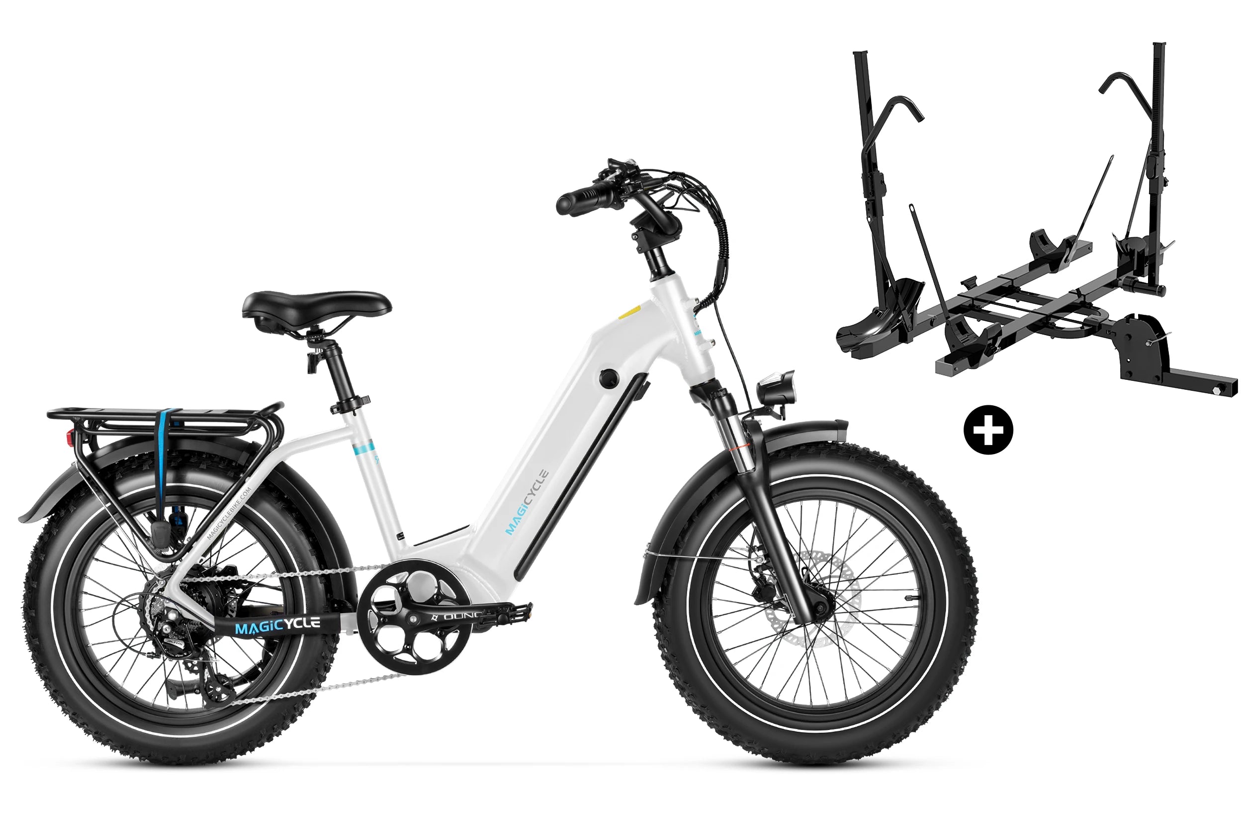 Ocelot Pro Long Range Step-Thru Fat Tire Electric Bike - Pearl White ...